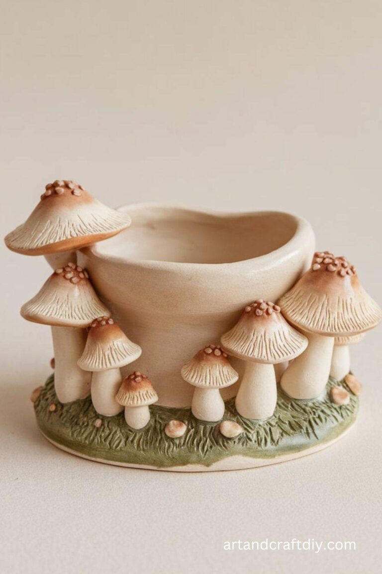 15+ Creative Mushroom Clay Crafts - DIY Art and Crafts Ideas