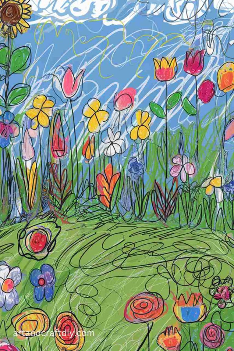 69+ Quick Easy Scribble Art Project - DIY Art and Crafts Ideas