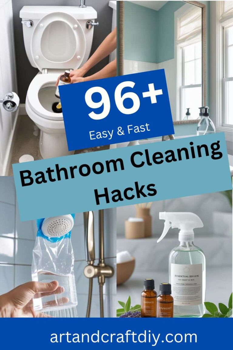 96+ Easy & Fast Bathroom Cleaning Hacks - DIY Art and Crafts Ideas
