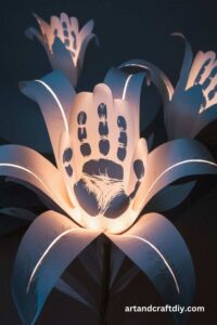 15 Fun & Meaningful Handprint Paper Lilies - DIY Art and Crafts Ideas