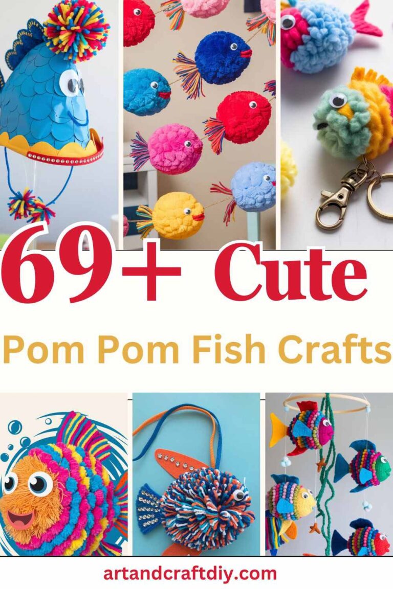 69+ Cute Pom Pom Fish Crafts - DIY Art and Crafts Ideas