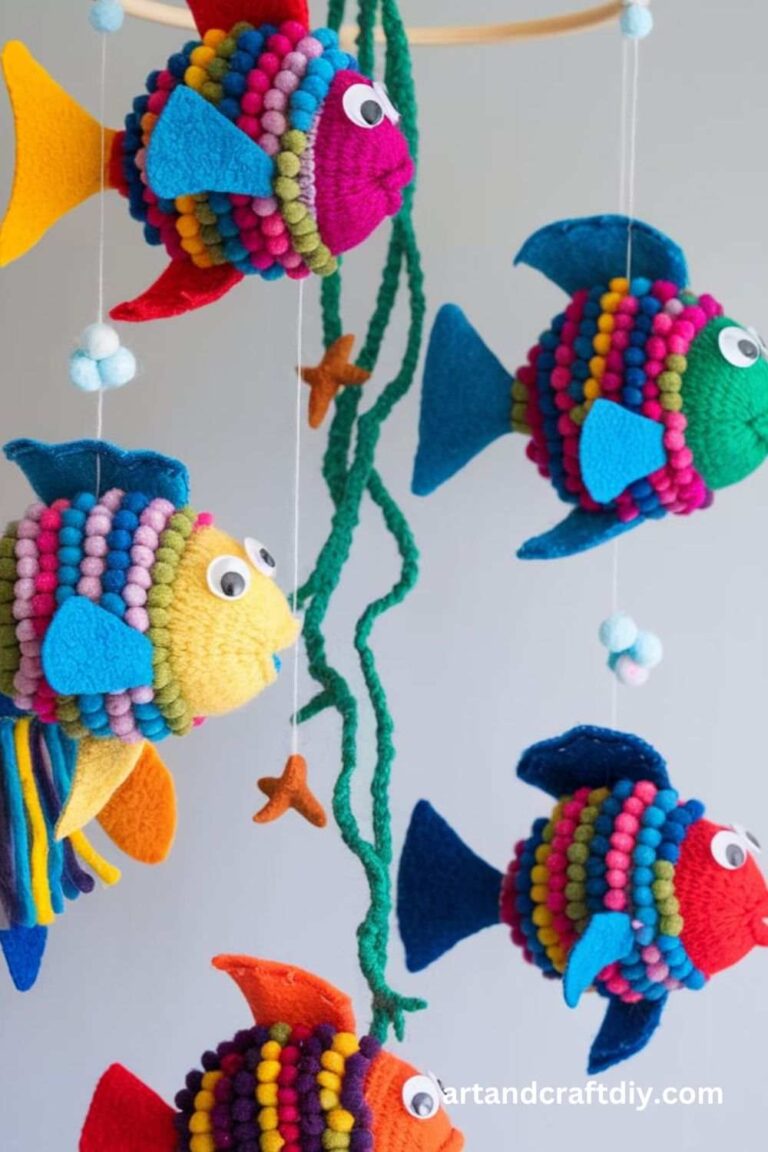 69+ Cute Pom Pom Fish Crafts - DIY Art and Crafts Ideas