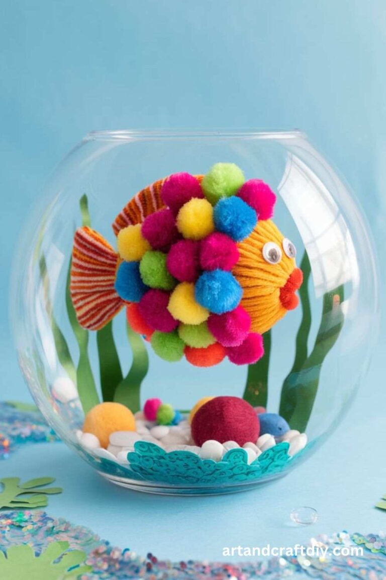 69+ Cute Pom Pom Fish Crafts - DIY Art and Crafts Ideas