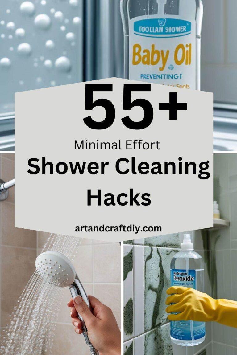 55+ Minimal Effort Shower Cleaning Hacks - DIY Art and Crafts Ideas