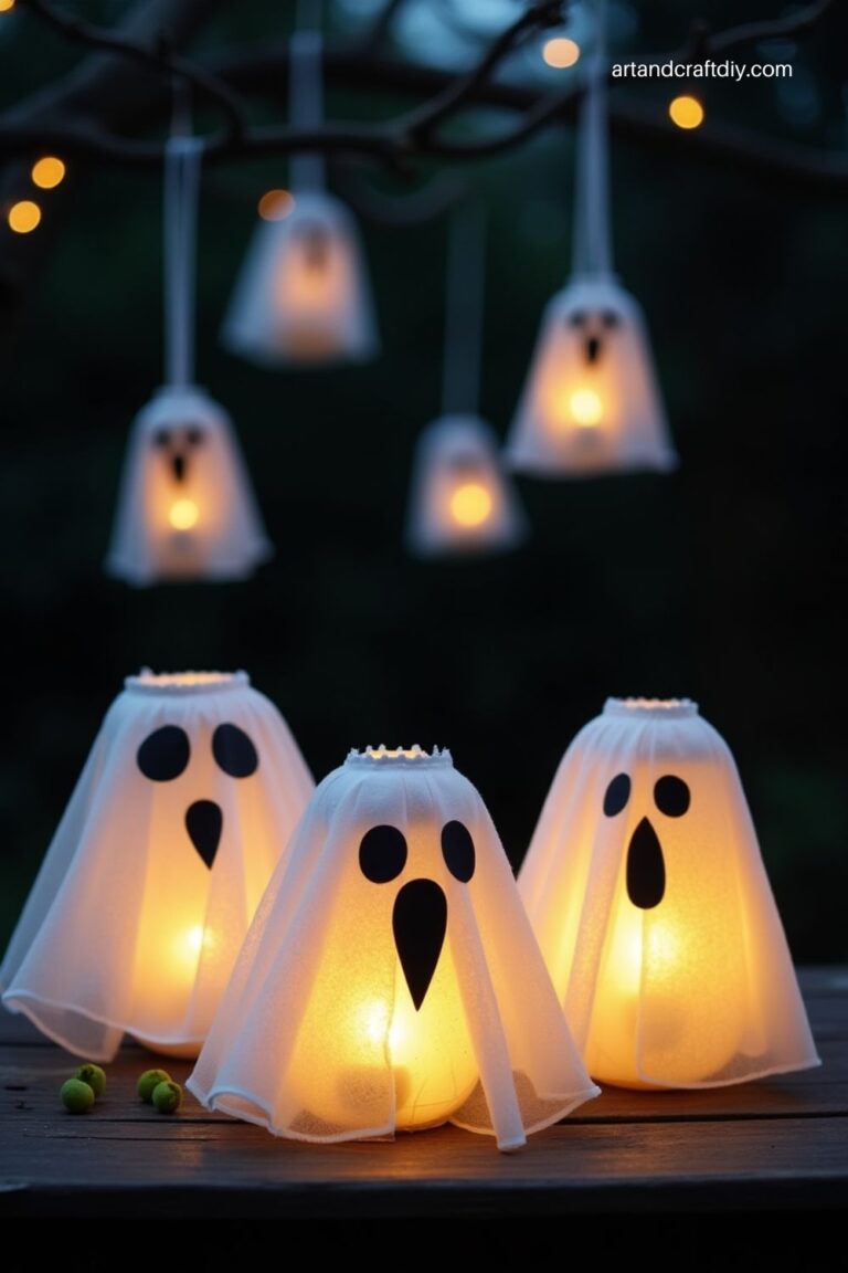 Creative and Spooky DIY Ghost Lanterns - DIY Art and Crafts Ideas