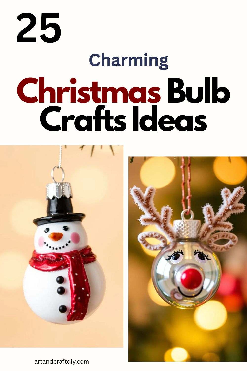 Charming Christmas Bulb Crafts Ideas - DIY Art and Crafts Ideas