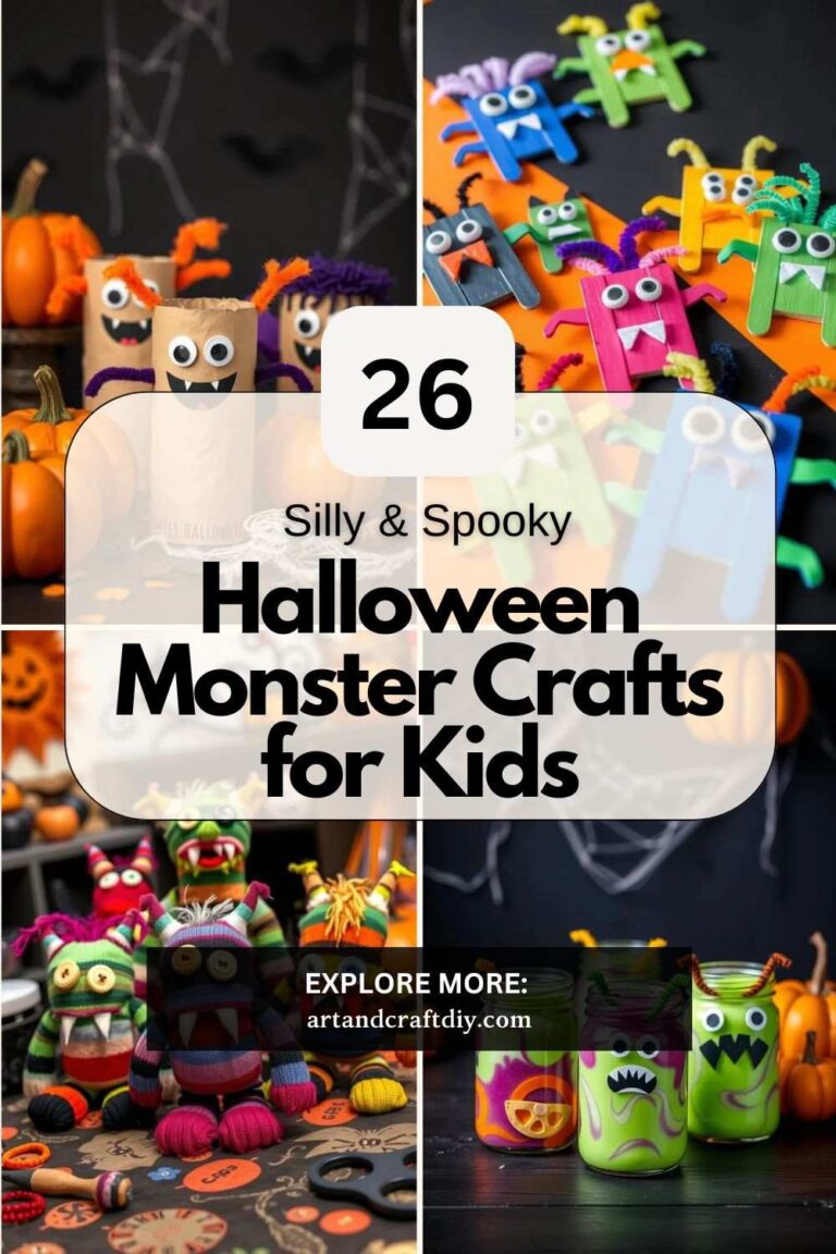 Silly & Spooky Halloween Monster Crafts for Kids - DIY Art and Crafts Ideas