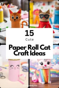 Cute Paper Roll Cat Craft - DIY Art and Crafts Ideas