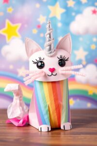 Cute Paper Roll Cat Craft - DIY Art and Crafts Ideas