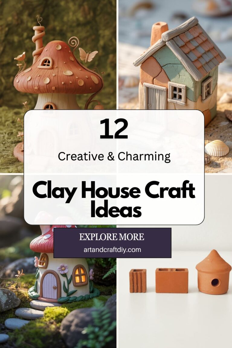 Creative & Charming Clay House Craft Ideas - DIY Art and Crafts Ideas
