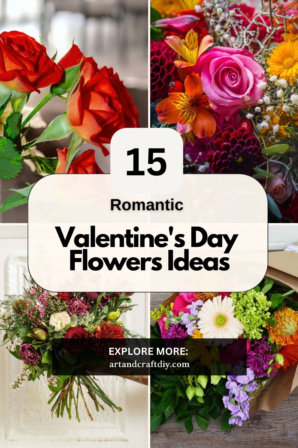 Romantic Valentine's Day Flowers Ideas - DIY Art and Crafts Ideas